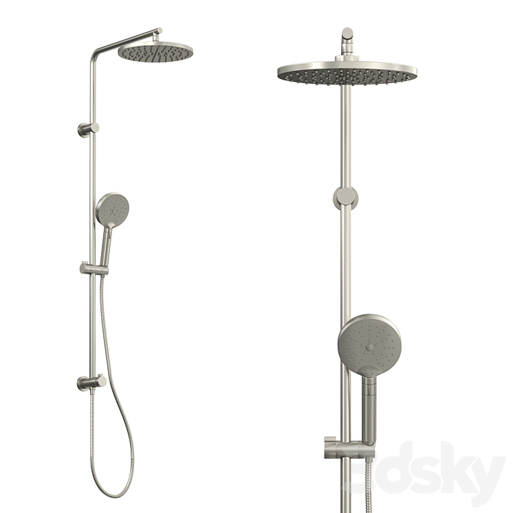 Envy II Shower Column with Button Sliding Rail - Faucet - 3D model