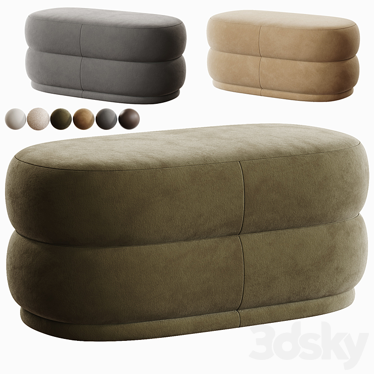 Pouf Oval - Other soft seating - 3D model