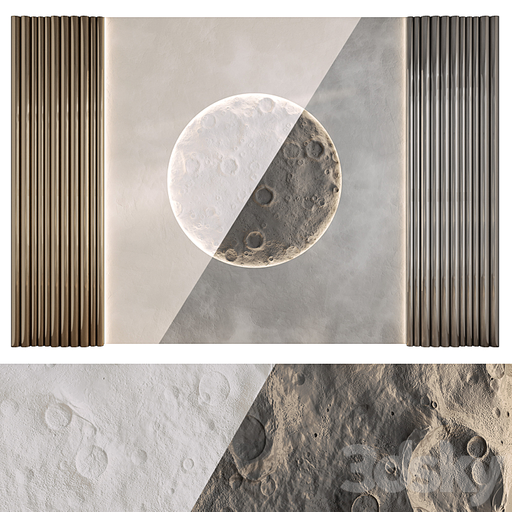 Decorative wall panel "Moon" 3 - Other decorative objects - 3D model