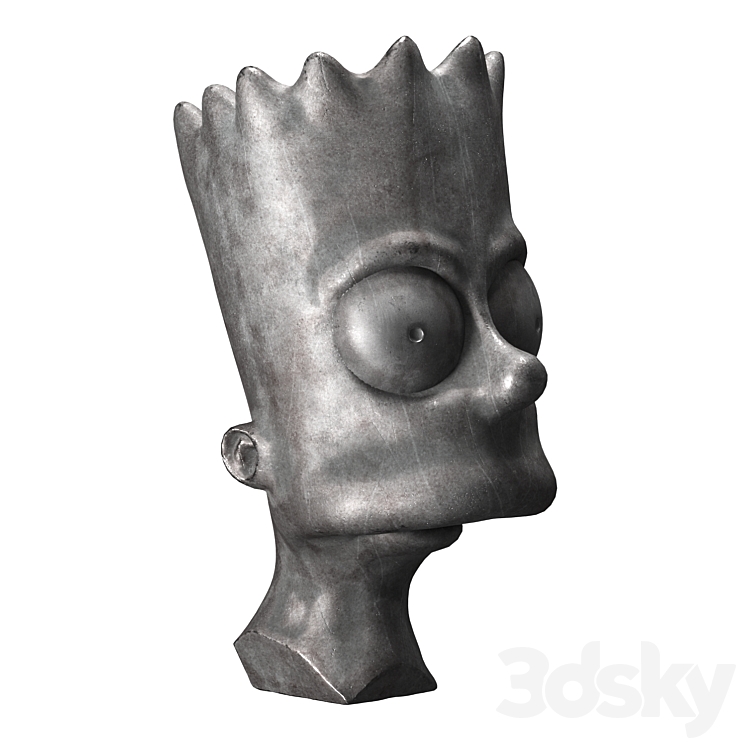 Bust of Bart Simpson - Sculpture - 3D model