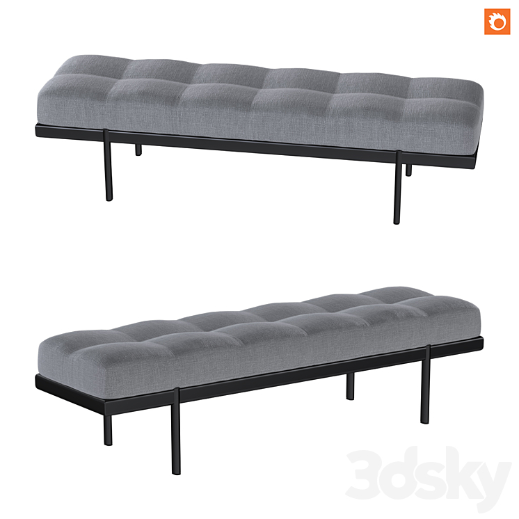 Bonaldo James bench - Other soft seating - 3D model