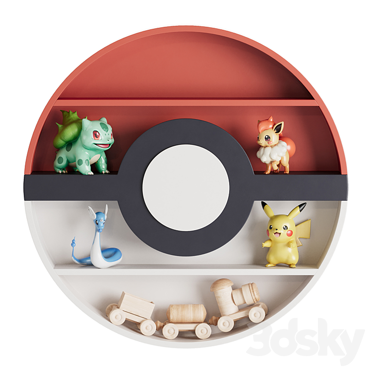 Pokémon Poké Ball Round Shelf - Other - 3D model