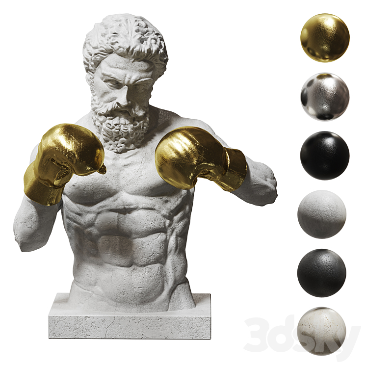 Boxer man sculpture - Sculpture - 3D model