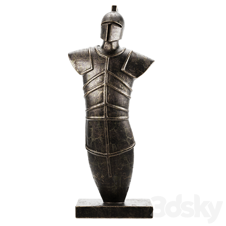 Warrior Armor Bust Statue - Sculpture - 3D model