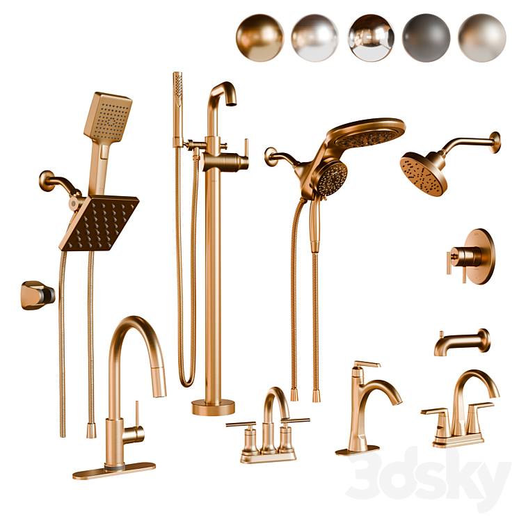 Delta Shower Faucet Set - Faucet - 3D model