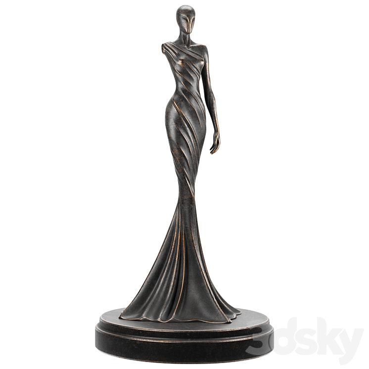 Twisted Lady Statue - Sculpture - 3D model