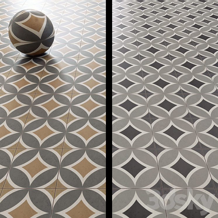 Tiles 4k Set 560 - Tile - 3D model