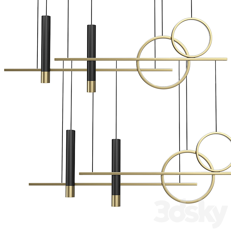 LED Pendant Light Clusters Design Chandelier - Pendant light - 3D model