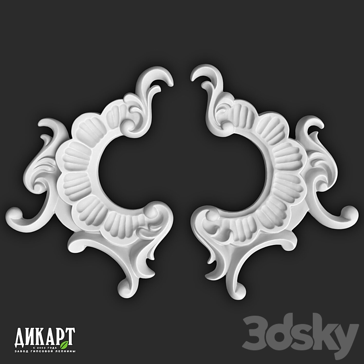 Dikart Ds-420 170Hx121x14mm 11/21/2025 - Decorative plaster - 3D model