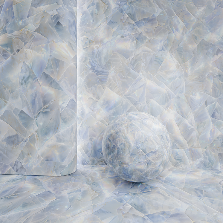 AI Iridescent Opal Crystal – 8K Seamless PBR - Stone - 3D model