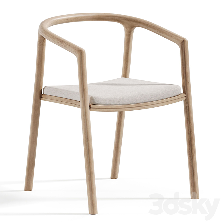Solid Dining Chair by Manutti - Chair - 3D model