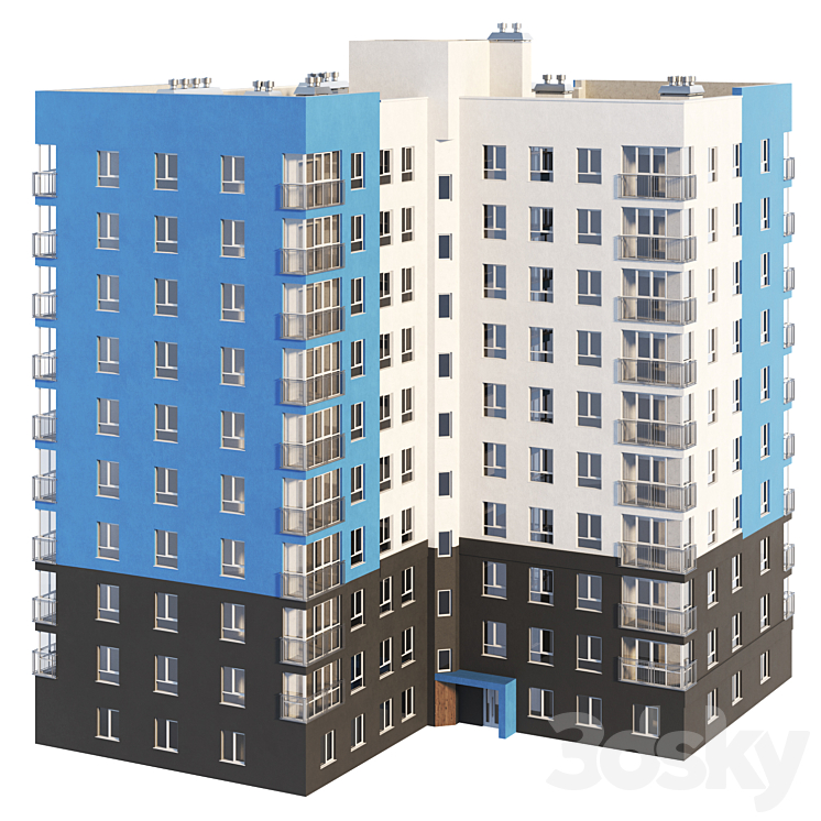Residential building - Building - 3D model