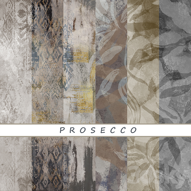 Designer wallpaper PROSECCO pack 4 - Wall covering - 3D model