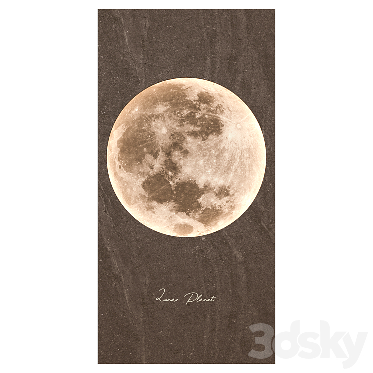 Moon panel - Other decorative objects - 3D model