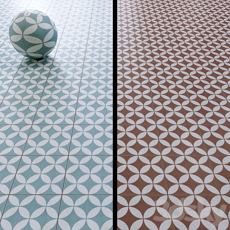 Tiles 4k Set 562 - Tile - 3D model