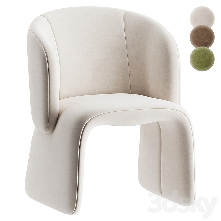 Halstead Dining Chair - Chair - 3D model