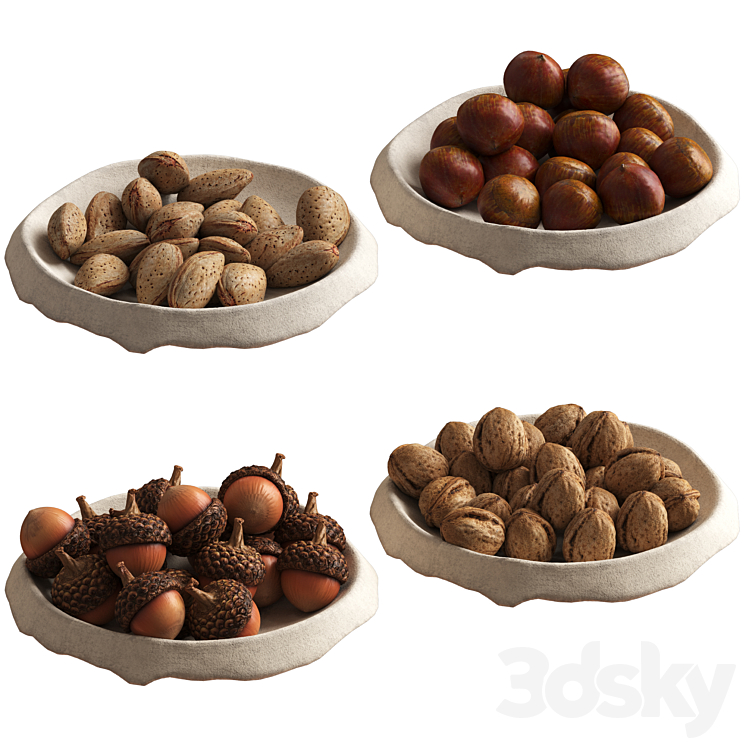 Assorted In Shell Nuts - Food and drinks - 3D model