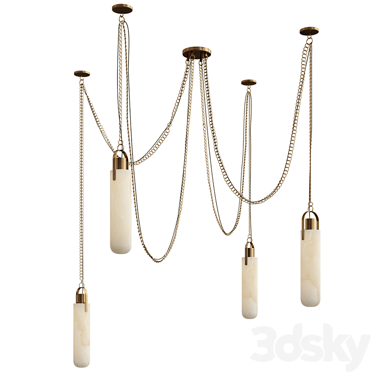 Flint Alabaster - Pendant light - 3D model
