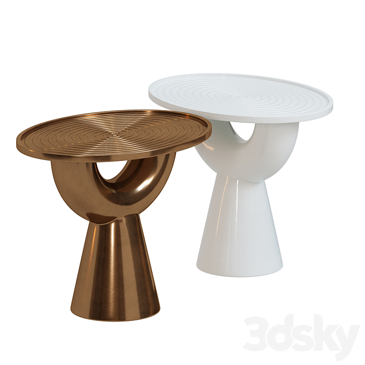 Ceramic Round Side Table Anish | Ceramic Side Tables - Table - 3D model