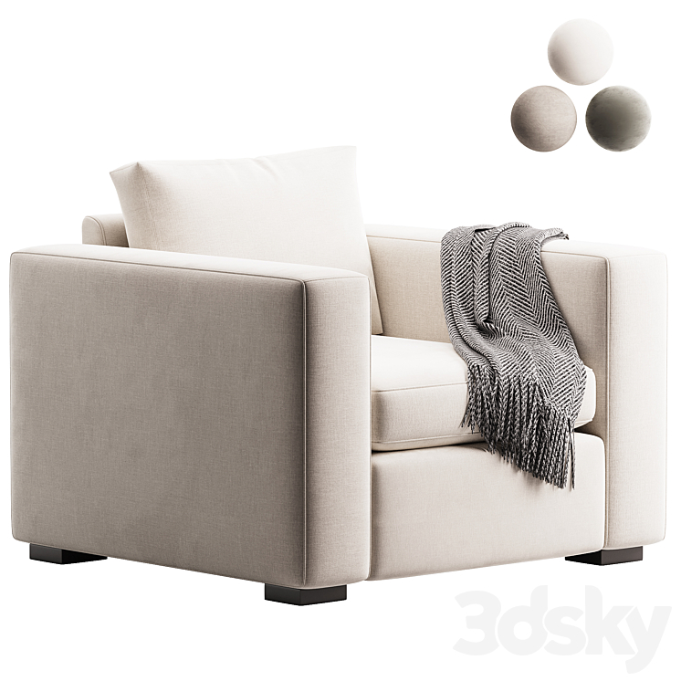 Benedict Upholstered Armchair - Arm chair - 3D model