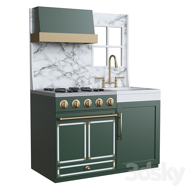 Pottery Barn Chef's Play Kitchen - Toy - 3D model