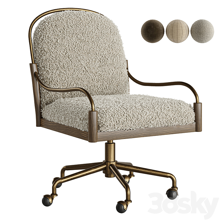 Demi Desk Chair-Fourhands - Office furniture - 3D model