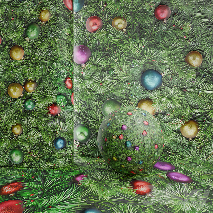 Christmas Tree Ornament Texture - Wood - 3D model