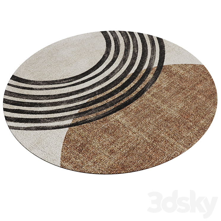Zuma Round Rug - Carpets - 3D model