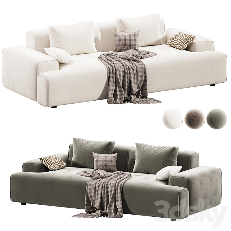 Reni sofa Configuration 2 - Sofa - 3D model