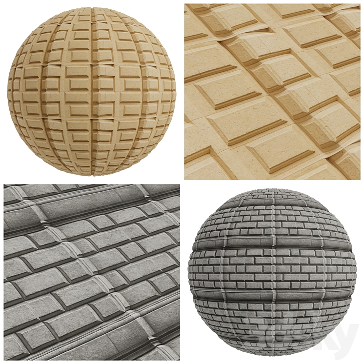 FB1174 Brick & Tile Texture Pack – PBR Surfaces | PBR | 2mat | 4K ...