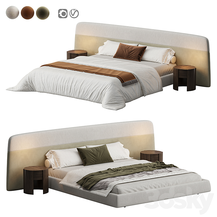 Basic bed by Luzaro - Bed - 3D model