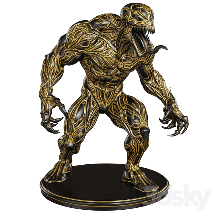 Venom Sculpture - Sculpture - 3D model