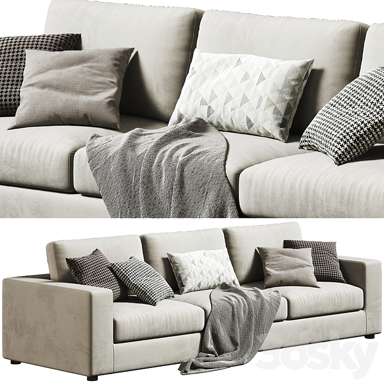 Bonaldo Hiro 3 Assentos 02 - Sofa - 3D model