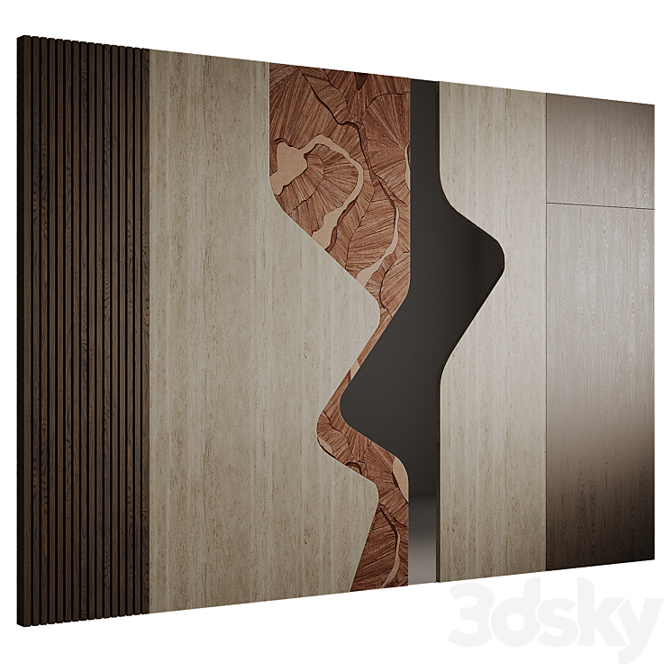 Decorative Wall Panel Flow - Other decorative objects - 3D model