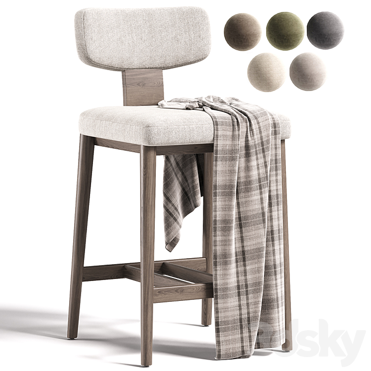 Vasco Bar Stool - Chair - 3D model
