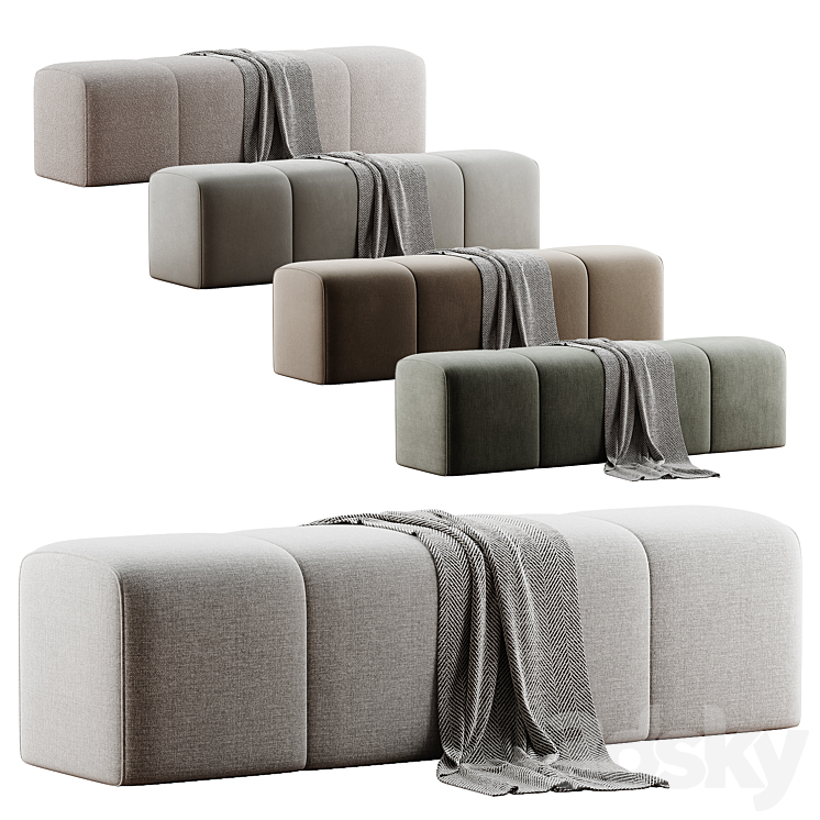 Charlie Bench By Laskasas - Other soft seating - 3D model