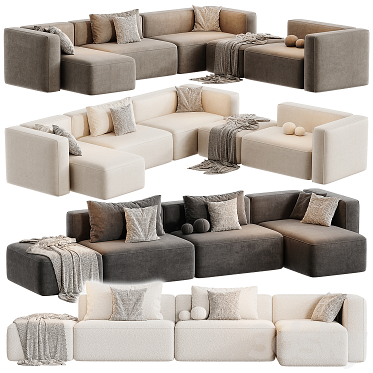 Bari Sofa Modular Sofa modern By Costabella - Sofa - 3D model