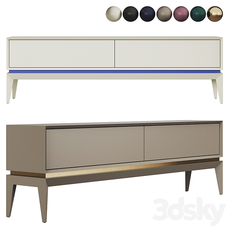 La Ebanisteria TRIANGLE PLAIN - Sideboard & Chest of drawer - 3D model