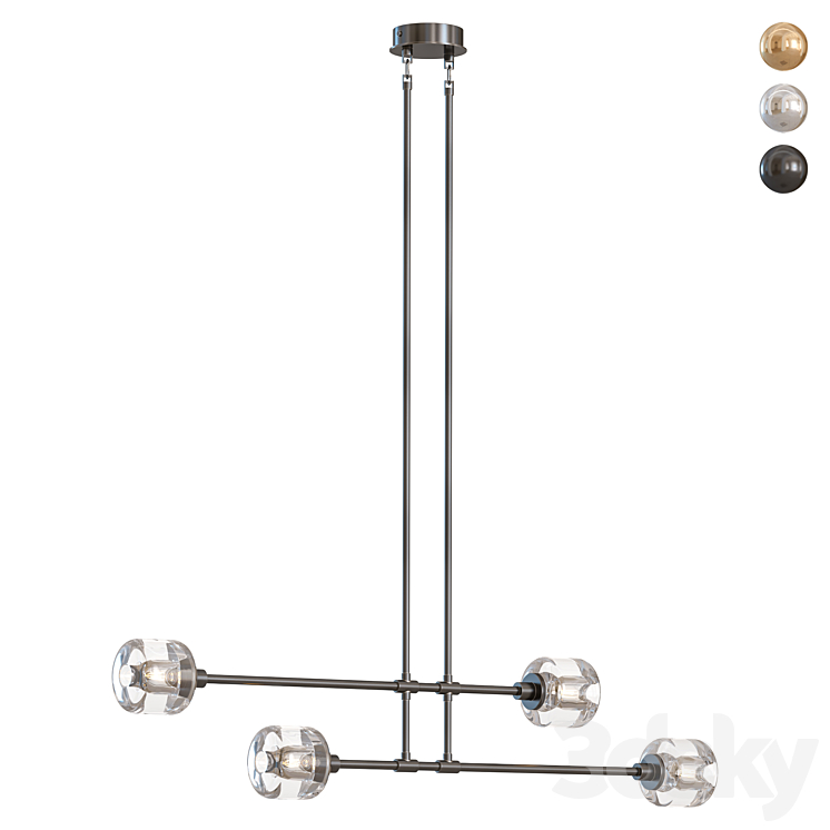 Demaret Mobile Liner Chandelier - Pendant light - 3D model