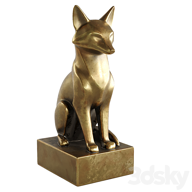 fox statue - Sculpture - 3D model