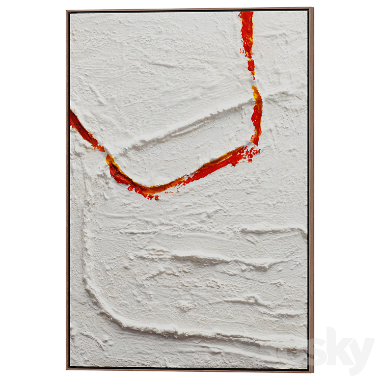 3D Art Relief Painting 093 - Frame - 3D model