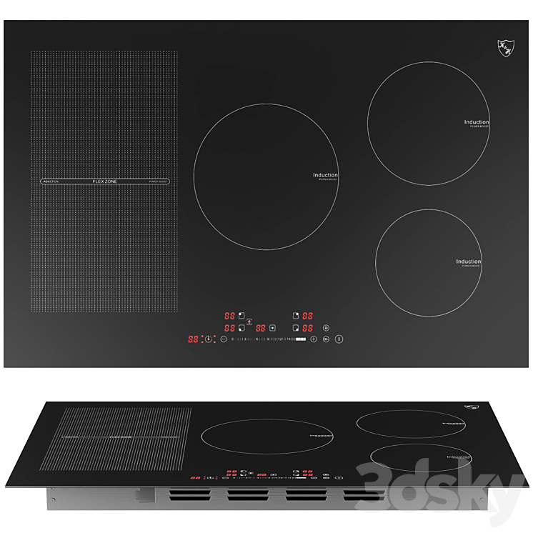 Built-in Gas Electric Induction Cooker - Kitchen appliance - 3D model