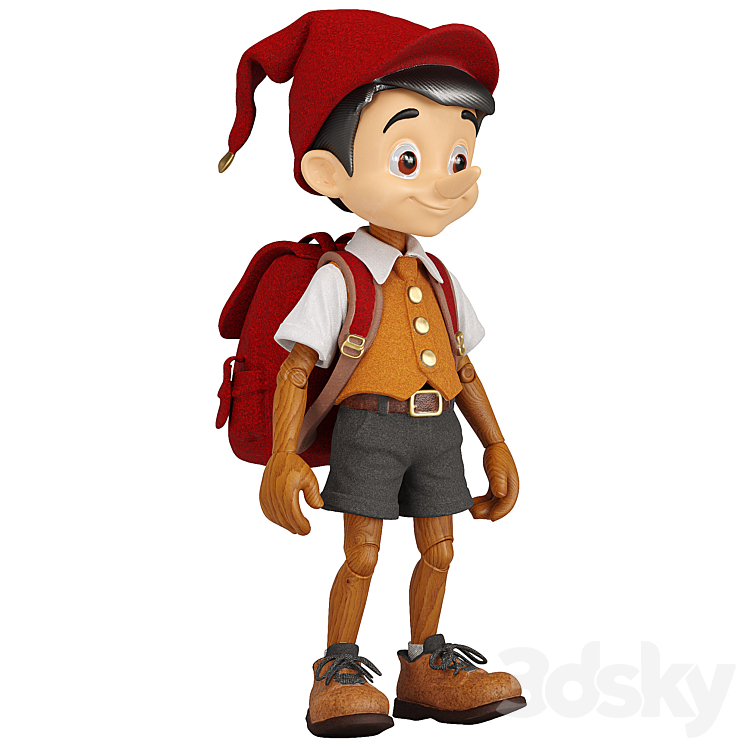 Schoolbound Pinocchio - Toy - 3D model