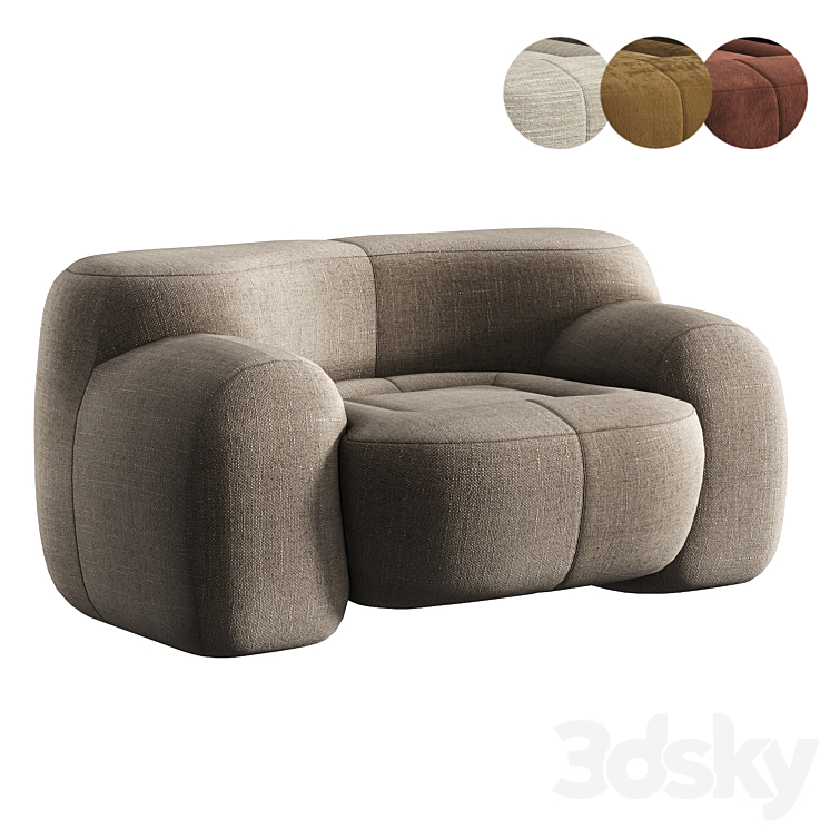 T Black lounge chair 01 - Arm chair - 3D model