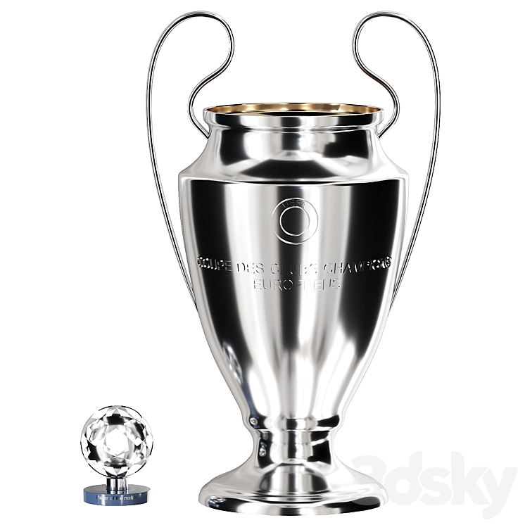 Match MVP Trophy and UCL Cup - Other decorative objects - 3D model