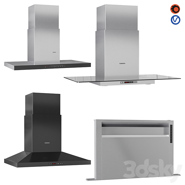 Bosch Hood Set 01 - Kitchen appliance - 3D model