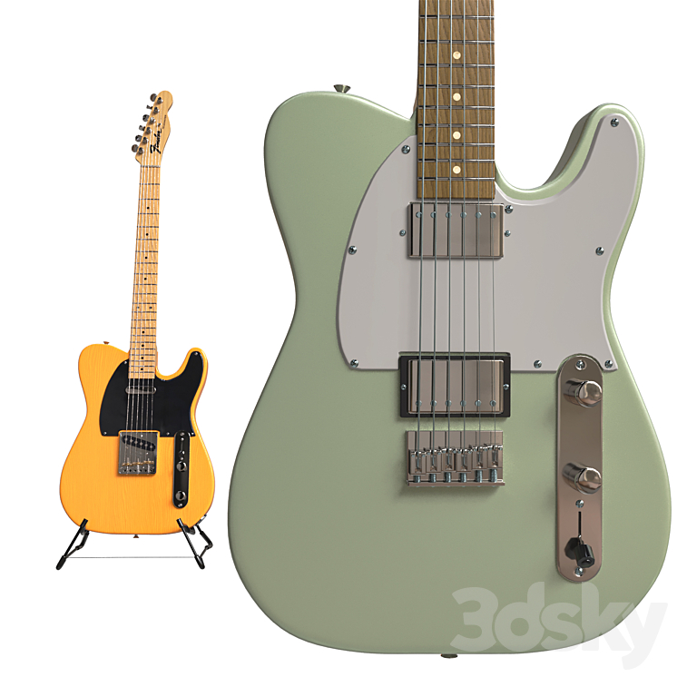 Fender Telecaster Pack - Musical instrument - 3D model