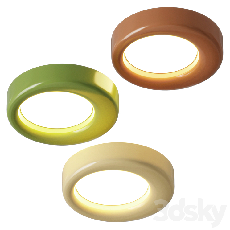 Zero Round Ceiling Lamp - Ceiling lamp - 3D model