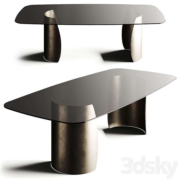 REFLEX ANGELO PETALO Glass Oval Table - Table - 3D model