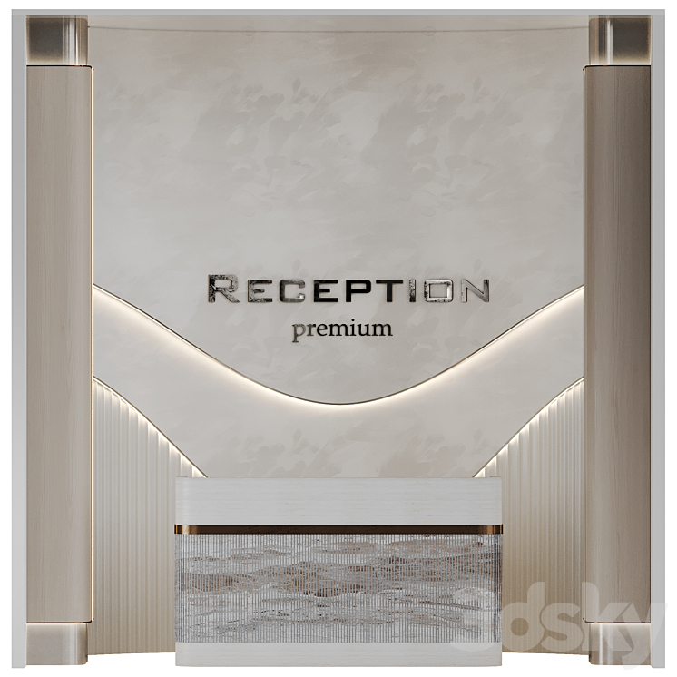 Reception 008 - Office furniture - 3D model